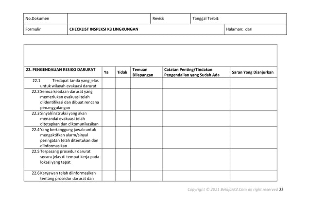 FORM CHECK LIST INSPEKSI K3-LINGKUNGAN (GENERAL INSPECTION).pdf