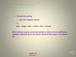 English Grammar Lecture 3: Form Classes | PPTX