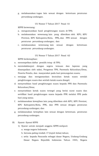 Form dan jadwal pembentukan kpps 2019 | PDF