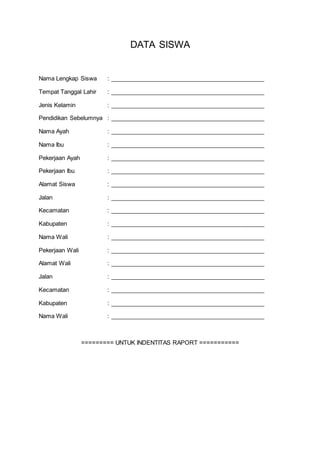 Form data siswa | PDF