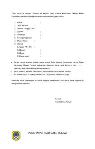 Form desa oke | DOC