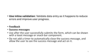 Form Design and GUI Controls for Better User Experience | PPT
