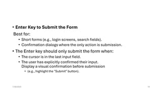 Form Design and GUI Controls for Better User Experience | PPT