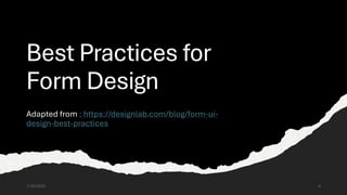 Form Design and GUI Controls for Better User Experience | PPT