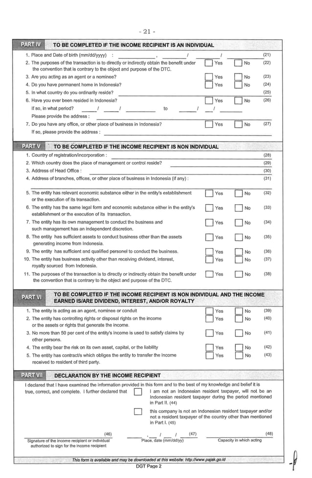 DGT1 Form