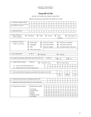 Form dvat 04 | PDF | Business | Business and Finance