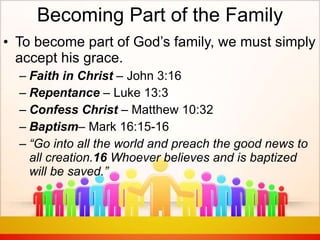 Formed For God S Family | PPT