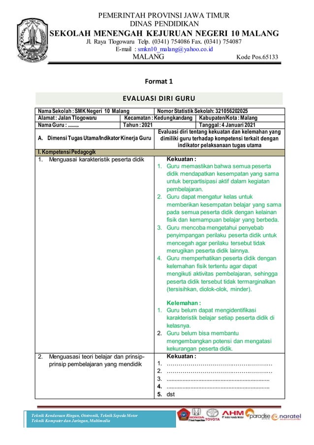Form edg rencana pkb 2021-gr mapel | PDF | Free Download
