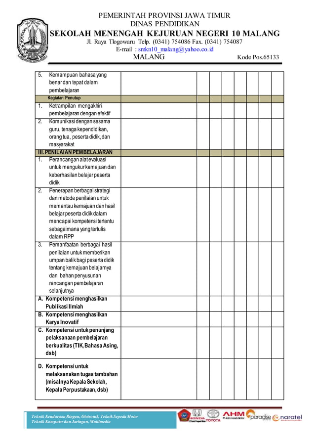 Form edg rencana pkb 2021-gr mapel | PDF | Free Download