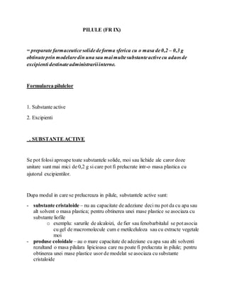 Forme farmaceutice solide | DOCX