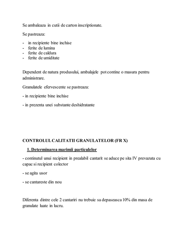 Forme farmaceutice solide | DOCX