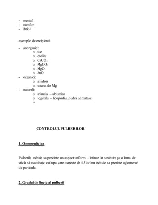 Forme farmaceutice solide | DOCX