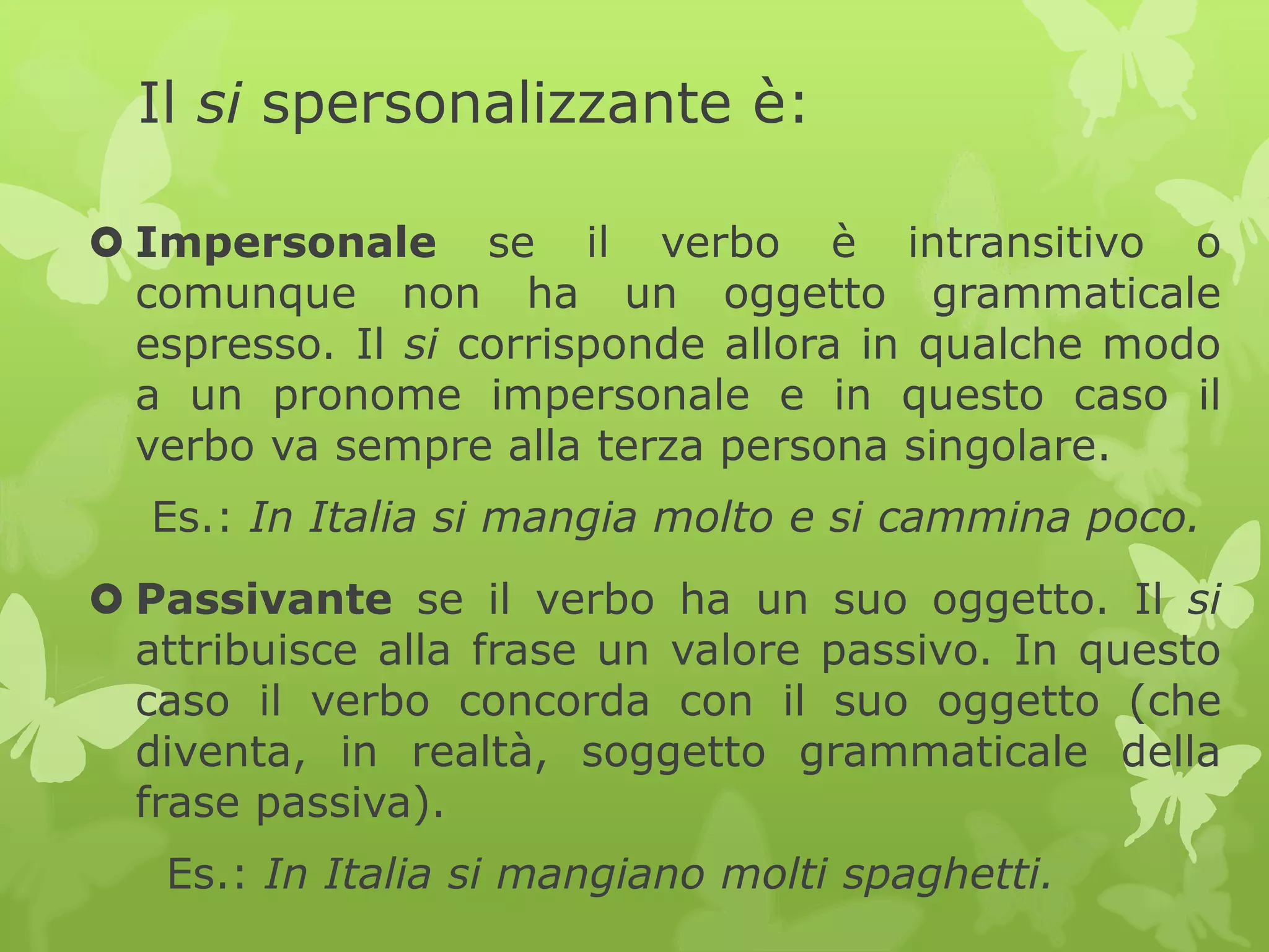 Forme impersonali | PPTX