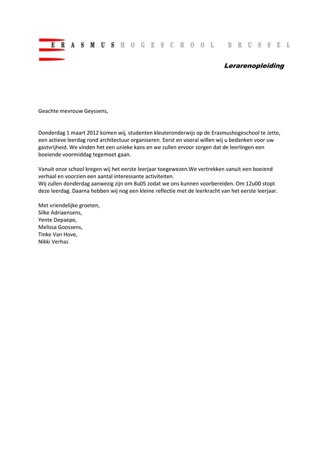 Formele brief | DOCX