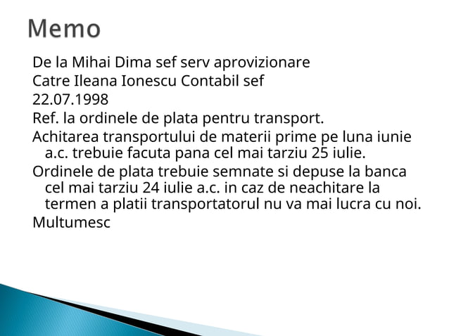 Formele comunicarii scrise | PPT