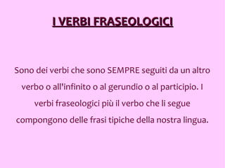 Forme particolari del verbo | ODP