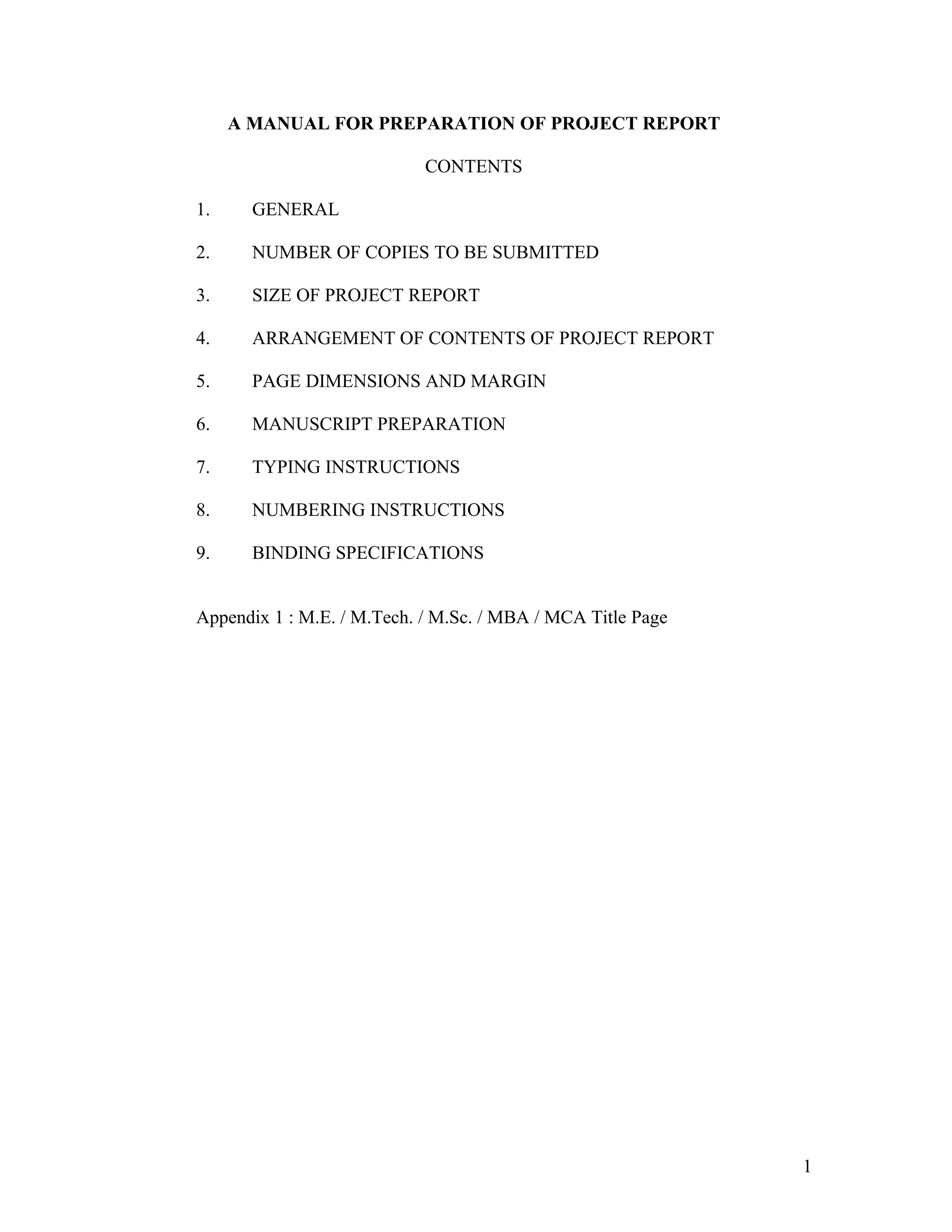 Formet Of Project Report | DOC