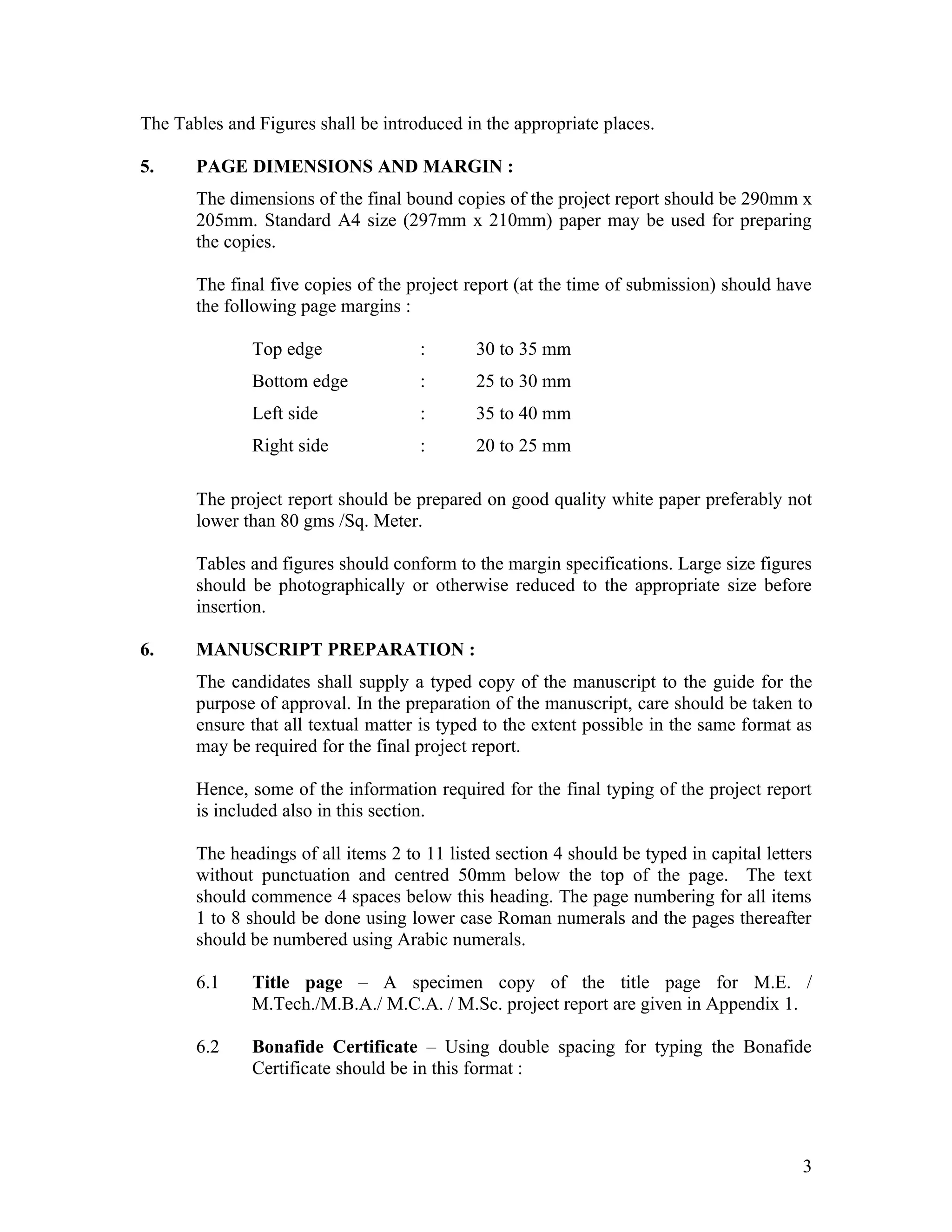 Formet Of Project Report | DOC