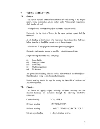 Formet Of Project Report | DOC