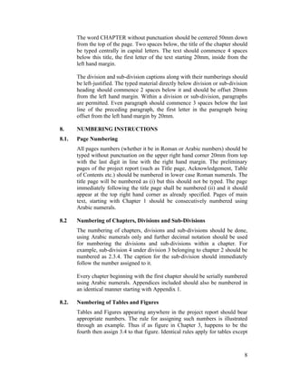 Formet Of Project Report | DOC