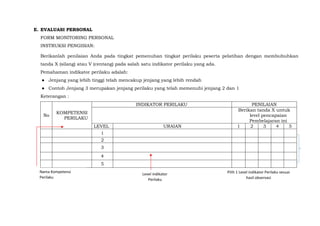 form evaluasi untuk menilai bagaimana konsep sesuai dengan rencana | PDF