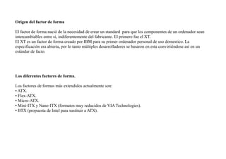 Los factores de forma | PDF