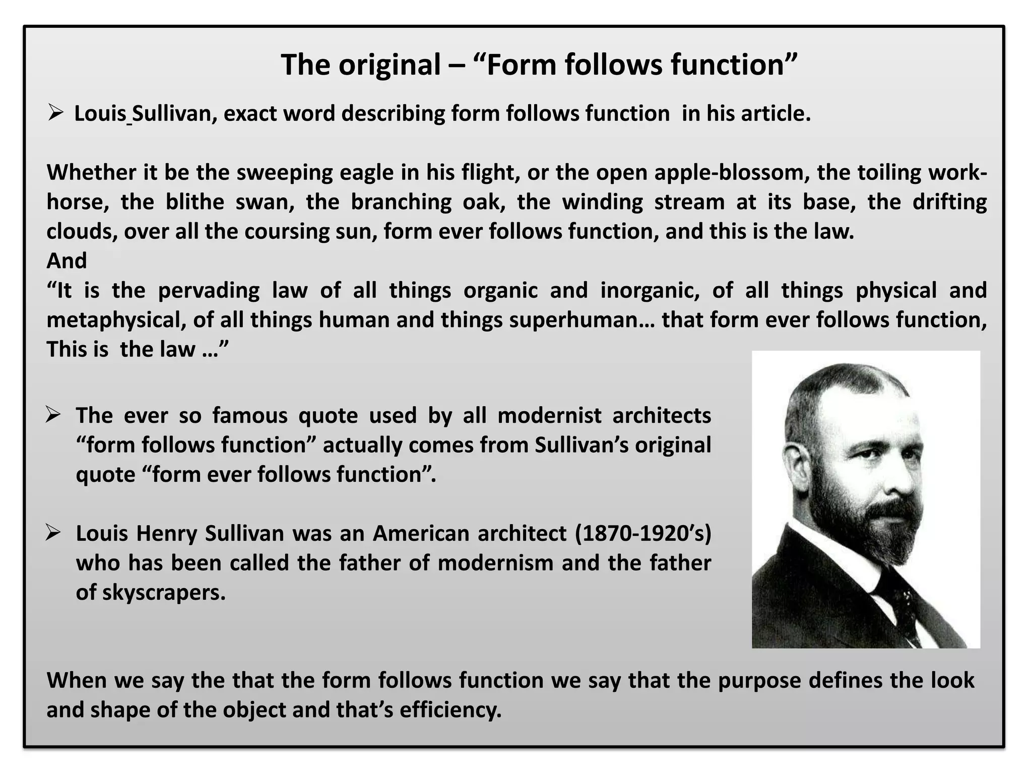 form follows function! | PPTX