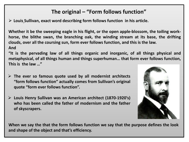 Form Follows Function Ppt