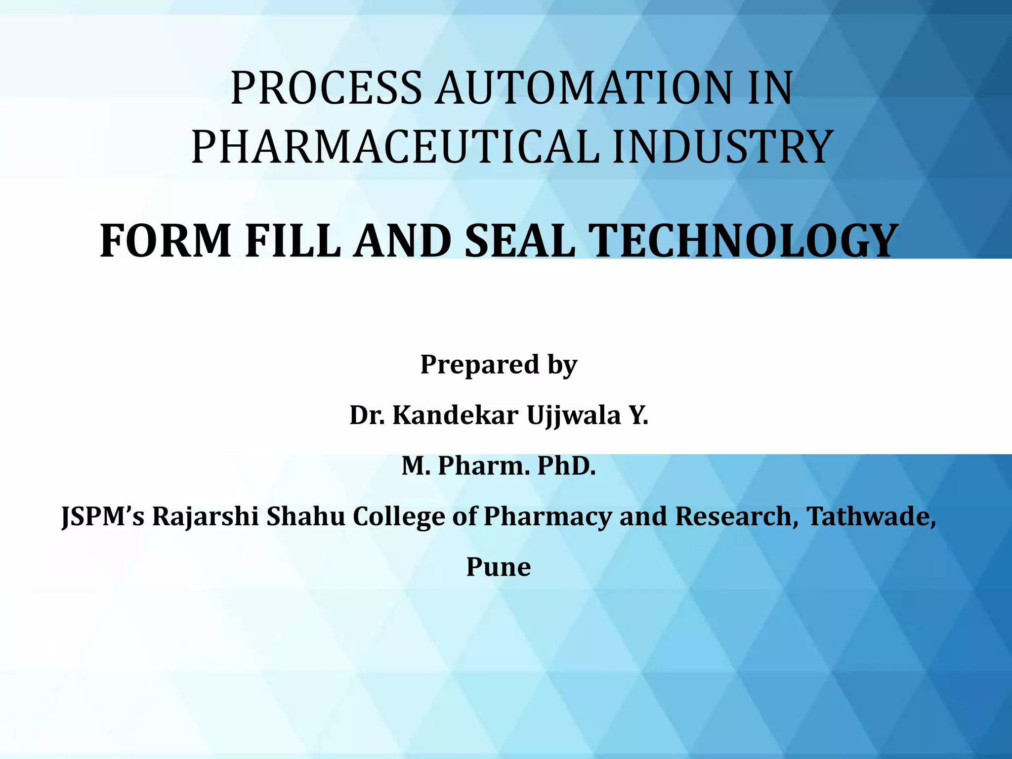 Form fill seal technology | PPT
