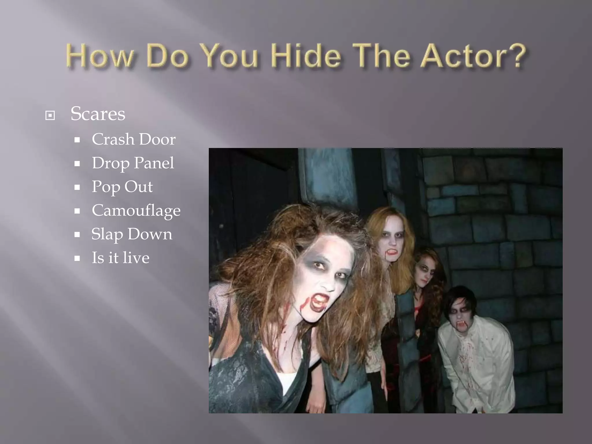 Form Ever Follows Function: Advanced Haunt Design | PPT
