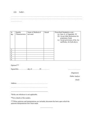 Form food | PDF | Law