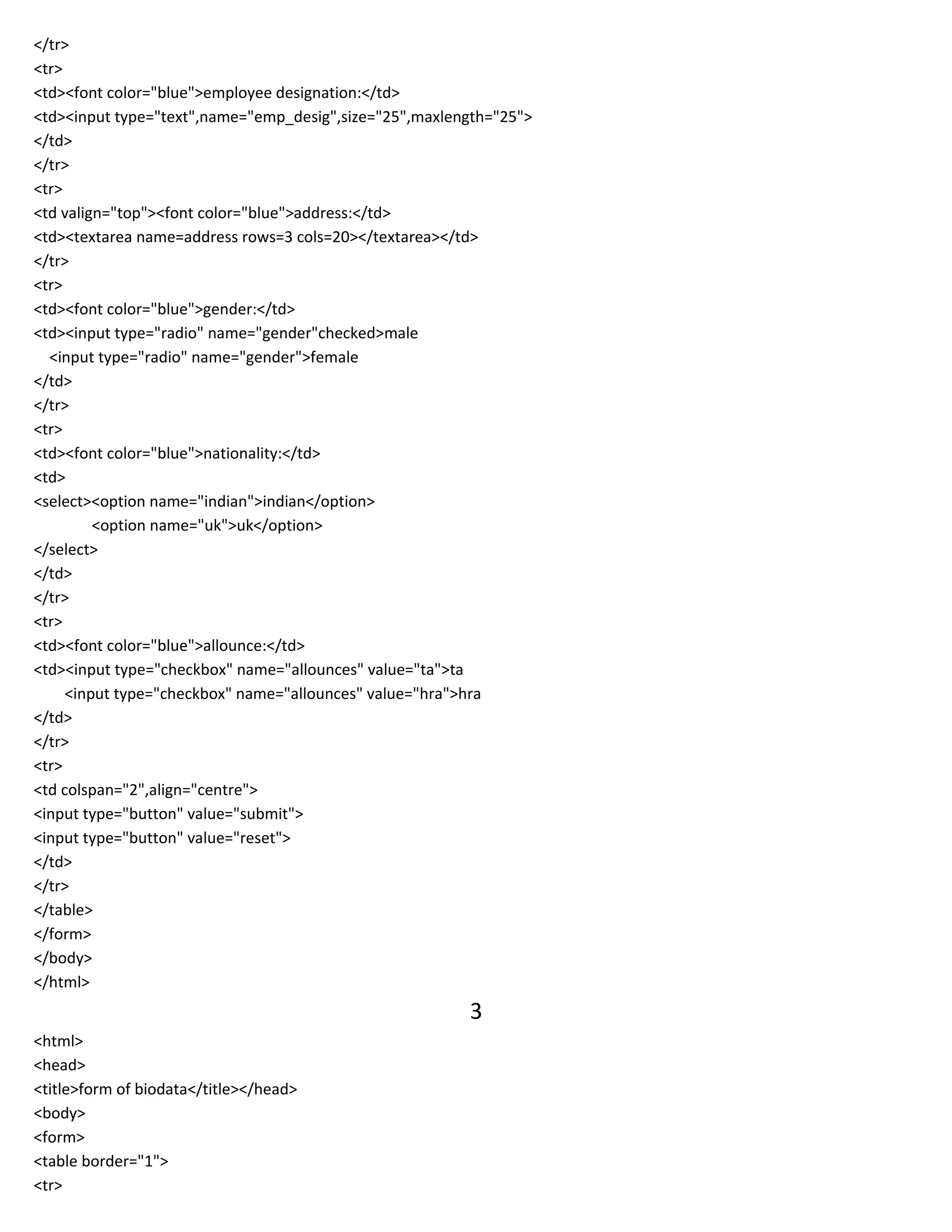 Form & frame | DOC | Web Design and HTML | Internet