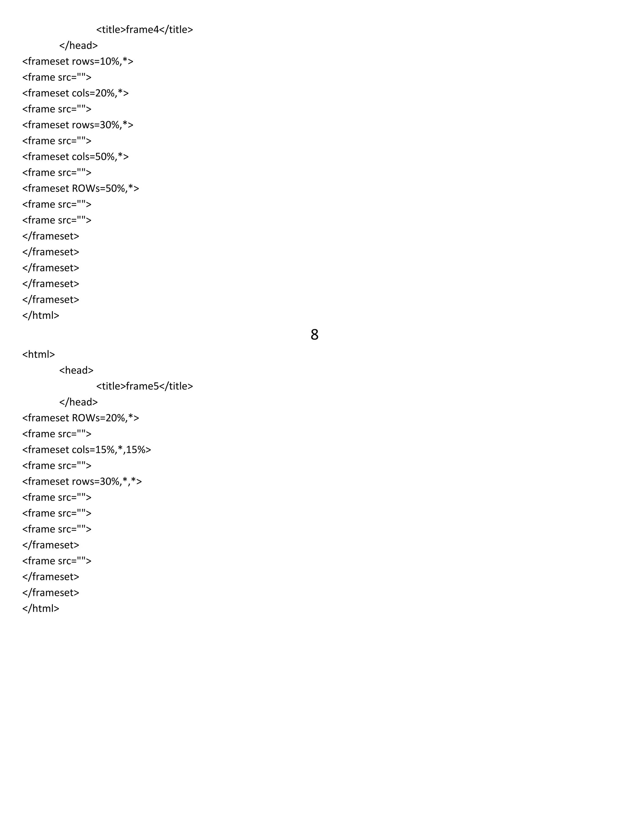 Form & frame | DOC | Web Design and HTML | Internet