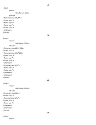 Form & frame | DOC | Web Design and HTML | Internet