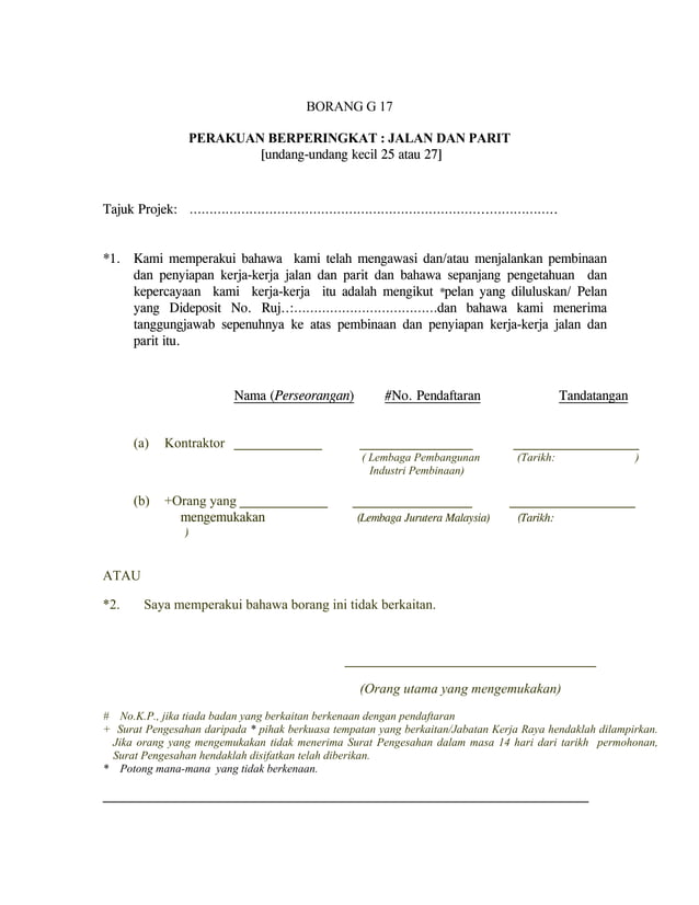 Form G1 G21(Bm) | PDF