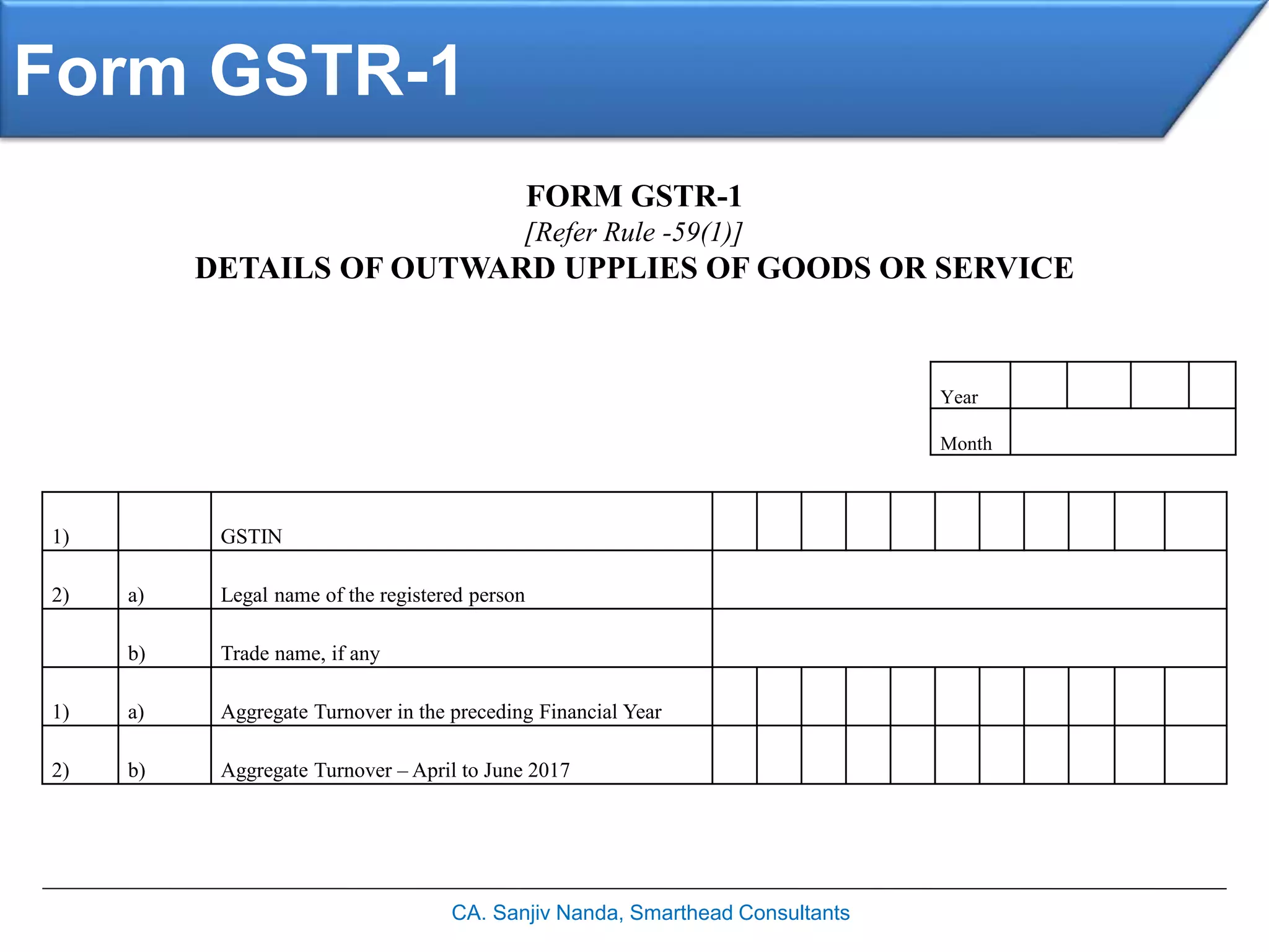 FORM GSTR-1 PPT | PPTX