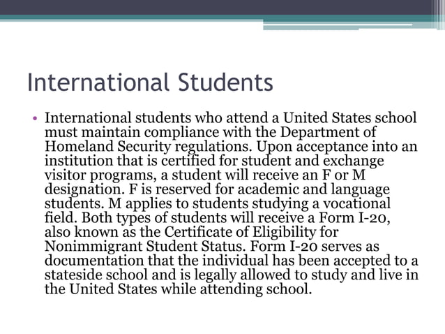 Form I-20: Certificate of Eligibility for Nonimmigrant Student Status | PPT