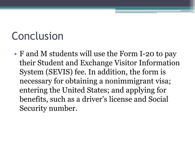 Form I-20: Certificate of Eligibility for Nonimmigrant Student Status | PPT