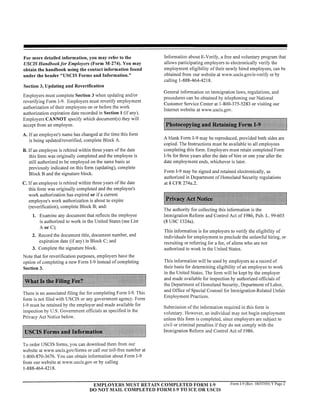 Form I 9 Employment Eligibility Verification Form | PDF