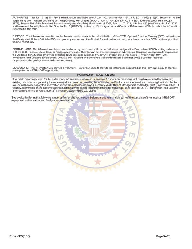 Form i 983 sample | PDF
