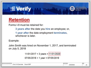 Form I-9 Overview from DHS 2020 | PPT