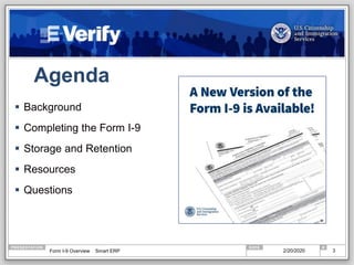 Form I-9 Overview from DHS 2020 | PPTX