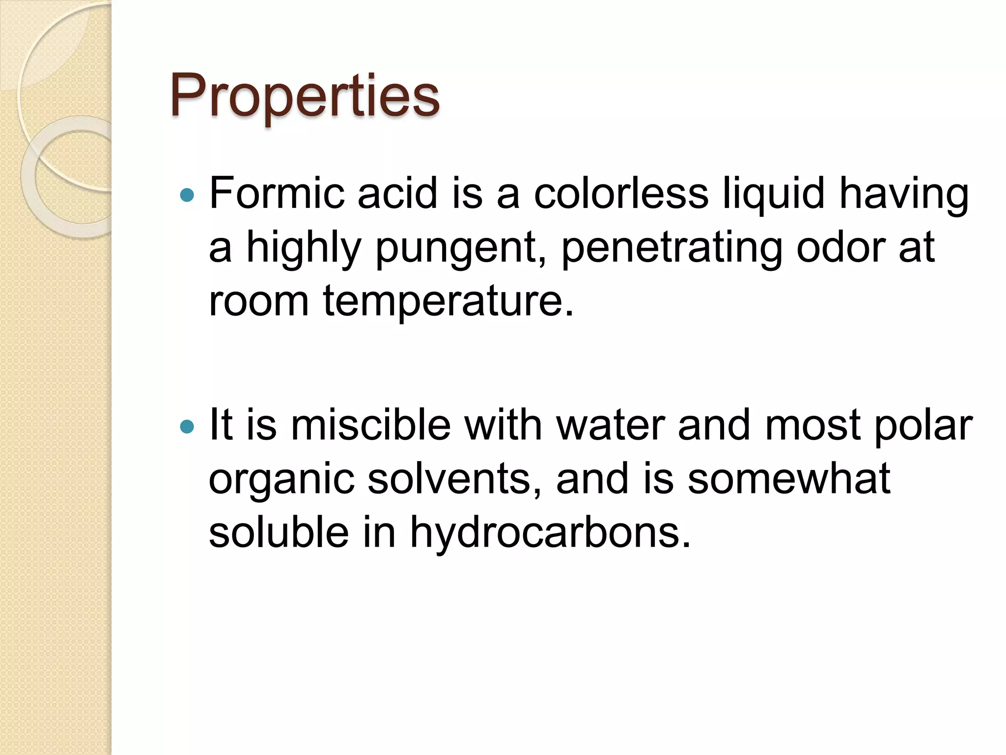 Introduction of Formic Acid | PPTX