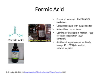 Formic Acid Poisoning.pptx | Digestive Disorders | Diseases and Conditions