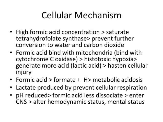 Formic Acid Poisoning.pptx | Digestive Disorders | Diseases and Conditions