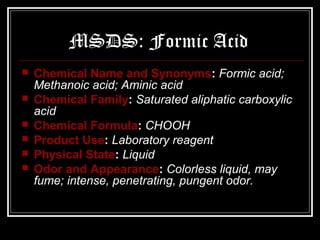 Formic acid ppt | PPT