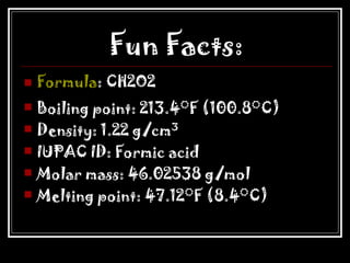 Formic acid ppt | PPT
