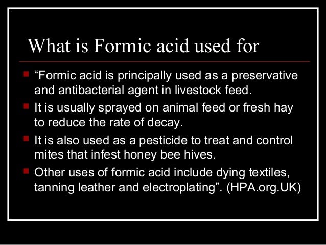 Formic acid ppt
