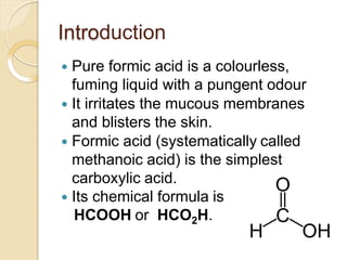 Formic Acid Structural Formula