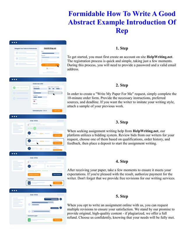 Formidable How To Write A Good Abstract Example Introduction Of Rep | PDF